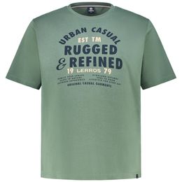 Herren Gro&szlig;e Gr&ouml;&szlig;en | Lerros T-Shirt mit Label-Print Farbe dunkelgr&uuml;n Gr&ouml;&szlig;e: 4XL