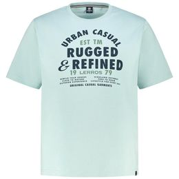 Herren Gro&szlig;e Gr&ouml;&szlig;en | Lerros T-Shirt mit Label-Print Farbe t&uuml;rkis Gr&ouml;&szlig;e: 3XL