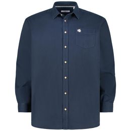 Herren Gro&szlig;e Gr&ouml;&szlig;en | Pfundskerl Trachtenhemd aus Baumwolle Farbe dunkelblau Gr&ouml;&szlig;e: 5XL