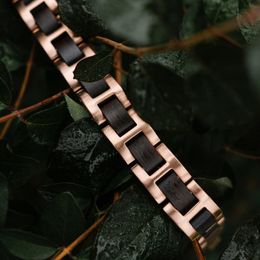 Holzkern Armband Acoustic (Ahorn/Ros&eacute;), Naturholz, Herren, gr&ouml;&szlig;enverstellbar