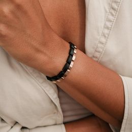 Damenarmband Duett, Ros&eacute;gold und Ahornholz, Geschenkideen von Holzkern