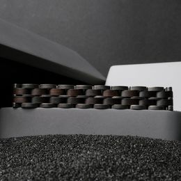 Holzkern Armband Kanon (Ahorn/Antiksilber), Naturholz, Herren, gr&ouml;&szlig;enverstellbar