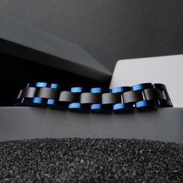 Holzkern Armband Dreiklang (Ahorn/Blau), Naturholz, Herren, gr&ouml;&szlig;enverstellbar