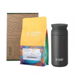 Coffee Circle To Go Set, Travel Tumbler & 250 g Kaffee im Set, fruchtig-komplexer Geschmack, in Geschenkbox, gemahlen oder als ganze Bohne