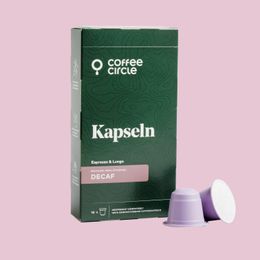 Coffee Circle Kaffeekapseln Decaf, nachhaltige Kapseln, kompatibel mit Nespresso-Maschinen