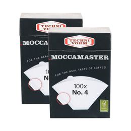 Moccamaster Papierfilter Nr. 4 wei&szlig; - 100er Packung