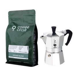 Coffee Circle Bialetti Moka & Espresso im Set, 250 g Kaffee nach Wahl, gemahlener Kaffee, Espressokocher von Bialetti, Kaffee wie in Italien, ideal f&uuml;r Einsteiger