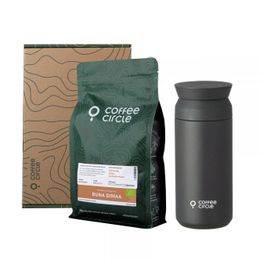 Coffee Circle To Go Set, Travel Tumbler & 250 g Kaffee im Set, klassisch-kr&auml;ftiger Geschmack, in Geschenkbox, gemahlen oder als ganze Bohne