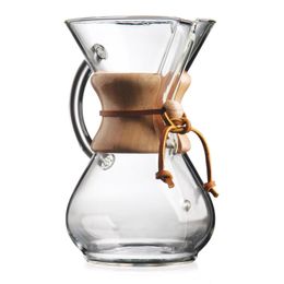 Chemex Kaffeekaraffee mit Glas- und Holzgriff