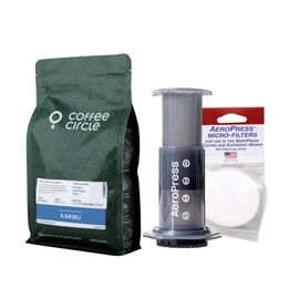 Coffee Circle Aeropress & Kaffee im Set: Zubereiter + 250g Kaffee nach Wahl, ganze Bohne