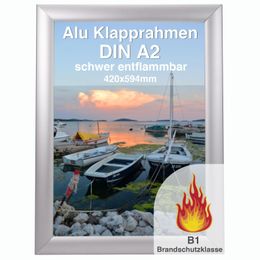 Alu-Klapprahmen schwer entflammbar DIN A2