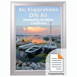 Aluminium Fenster-Klapprahmen doppelseitig DIN A4