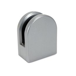Klemmhalter Silber halbrund f&uuml;r 8mm PS in Flach