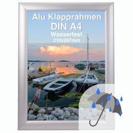 Alu Klapprahmen DIN A4 Wasserfest f&uuml;r Au&szlig;en