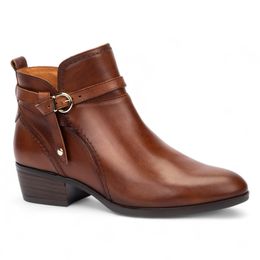 Pikolinos Damen-Stiefel Cuero aus braunem Leder mit Rei&szlig;verschluss und Stiefeletten &ndash; Daroca