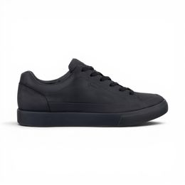 Ecco Herren schwarze Leder wasserdichte Sneakerschuhe &ndash; Soft 10