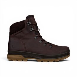 Ecco Herren braune Leder wasserdichte Schn&uuml;rstiefel &ndash; Rugged Track 25