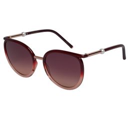 Carolina Herrera Damen Runde Sonnenbrille mit Metallbr&uuml;cke HER0077/S