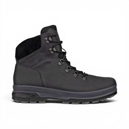 Ecco Herren Schwarze Leder-Wasserdichte Schn&uuml;rstiefel &ndash; Rugged Track 25