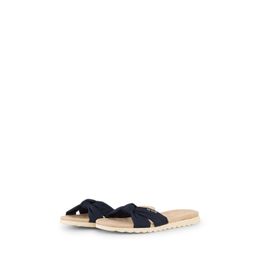 Tom Tailor Damen Flache Sandalen mit weicher Sohle, blau, Uni, Gr. 39