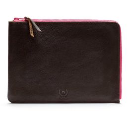 Hunter Laptop-Tasche Matera dunkelbraun/himbeer / one-size