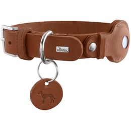 Hunter Halsband Viborg mit Halter f&uuml;r Apple AirTag cognac / 60