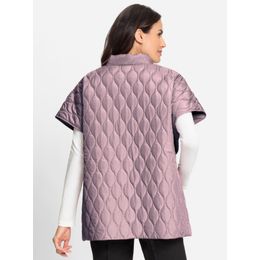 WITT Damen Steppweste in Oversize-Schnitt, mauve, Gr&ouml;&szlig;e 50