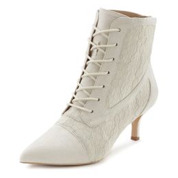 Lascana Schn&uuml;rstiefelette, Braun, Gr. 38, Damen, Stiefeletten, Material: Textil