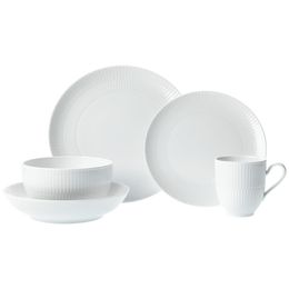 Seltmann Weiden Kombiservice Amina, Wei&szlig;, Keramik, 20-teilig, 350 ml,890 ml, Essen & Trinken, Geschirr, Geschirr-Sets, Kombiservice