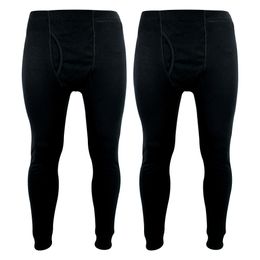 2er Pack Herren Thermo Langunterhosen | Winter-Basislagerschicht Thermounterw&auml;sche