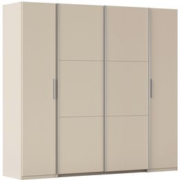 Schwebet&uuml;renschrank Rauch, B:225cm H:210cm T:59cm, beige, Holzwerkstoff, Schr&auml;nke, "Kleiderschrank Dreht&uuml;renschrank Schrank Garderobe KRONACH", mit