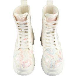 Buffalo Damen Stiefel "Buffalo ASPHA RLD BLOOM", Gr. 38wei&szlig;, rose, blau, Polyester, unifarben, Schuhe