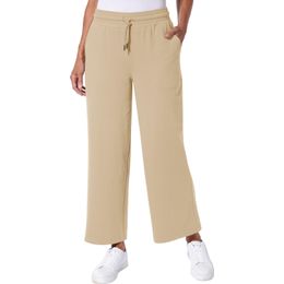 CR&Eacute;ATION L Damen Sweathose mit Rundum-Dehnbund beige Gr&ouml;&szlig;e 42