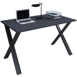 Vcm Schreibtisch, 160 x 80 cm, Computertisch mit Metallgestell, B&uuml;rotisch f&uuml;r Homeoffice und Arbeitszimmer - Lona X