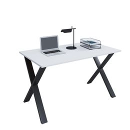 Vcm Schreibtisch, 160 x 80 cm, Computertisch mit Metallgestell, B&uuml;rotisch f&uuml;r Homeoffice und Arbeitszimmer - Lona X