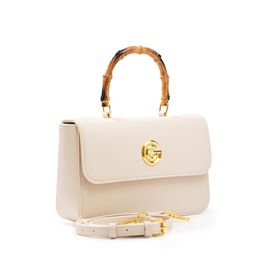 Damen Handtasche "AGATHA", GABRIELLA G BY GABRIELLA GUCCI, beige, Lederimitat, Taschen, Damen Henkeltasche, Schultertasche, Umh&auml;ngetasche mit