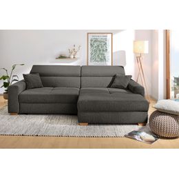 Jockenh&ouml;fer Ecksofa, B:279cm T:126cmgrau 432, 09, JOCKENH&Ouml;FER GRUPPE, Korpus: 100% Polyester;Kissen: 100% Polyester, Wohnzimmer, Sofas, "Slider L-Form, B: 277 cm