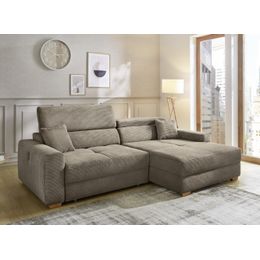 Jockenh&ouml;fer Ecksofa, B:279cm T:126cmtaupe 426, 18, JOCKENH&Ouml;FER GRUPPE, Korpus: 100% Polyester;Kissen: 100% Polyester, Wohnzimmer, Sofas, "Slider L-Form, B: 277