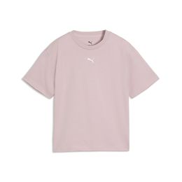 Puma M&auml;dchen T-Shirt "ESS BOXY TEE G"misty pink, Gr. 164, bedruckt, Jersey, Obermaterial: 100% Baumwolle, Shirts, kastenf&ouml;rmiges Shirt, Kurzarm,