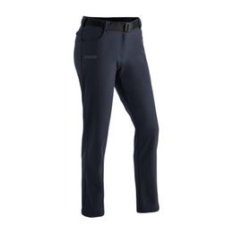 Maier Sports Damen Softshellhose "DA-HOSE EL. SOFTSH. PERLIT W"night sky, Gr. 23, Obermaterial: 92% Polyester, 8% Elasthan, Hosen, mit winddichter