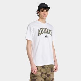 Herren T-Shirt "CAMO SCRIPT GRAPHIC"wei&szlig;, Gr. XXXL, adidas Sportswear, Obermaterial: 100% Baumwolle, Shirts, f&uuml;r Erwachsene, sportlicher Stil, ohne
