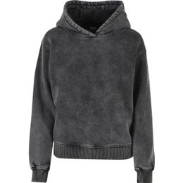 Urban Classics Damen Rundhalspullover "Urban Classics Damen Ladies Stone Washed Hoody"schwarz, Gr. 4XL, unifarben, 70% Baumwolle, 30% Polyester,