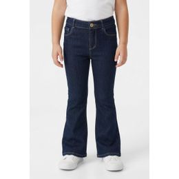 KIDS Only M&auml;dchen Bootcut-Jeans "KOGRAIN REG FLARED DNM PIM572 NOOS"dunkelblau denim, Gr. 134, unifarben, Denim/Jeans, Obermaterial: 53% Viskose, 29%