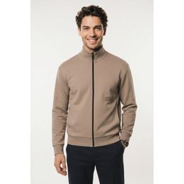 BOSS Green Herren Sweatjackelight, pastel gr&uuml;n334, Gr. S, unifarben, Sweatware, Obermaterial: 88% Baumwolle, 12% Polyester, Sweatjacken, Stehkragen,