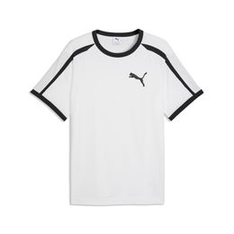 Puma Herren T-Shirt "T7 Big Cat Ringer-T-Shirt Herren"wei&szlig;, Gr. XXL, Obermaterial: 100% Baumwolle. Rippe: 80% Baumwolle, 20% Polyester, Shirts