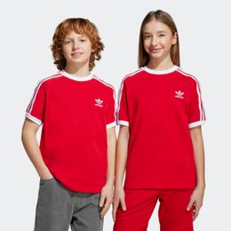 M&auml;dchen T-Shirt "ADICOLOR 3-STREIFEN KIDS"better scarlet, Gr. 140, adidas originals, Obermaterial: 100% Baumwolle, Shirts, sportlicher Stil, mit