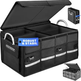 Monzana Kofferraumtasche Schwarz 60x35x30cm
