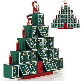 Spielwerk Adventskalender Weihnachtsbaum Holz