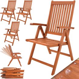 Casaria Klappstuhl Vanamo 4er-Set Eukalyptus FSC -zertifiziert