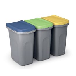 Casaria M&uuml;lleimer 3er-Set Kunststoff 25L